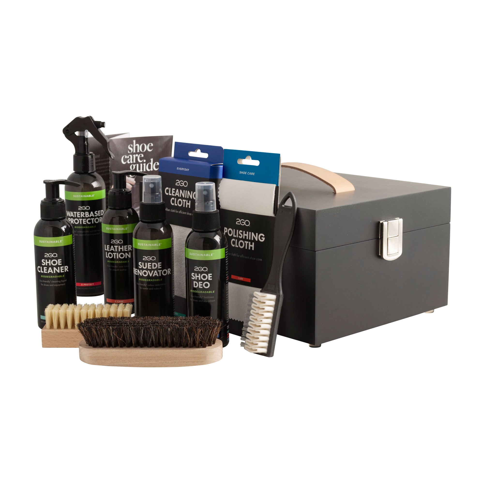 2GO Deluxe Sustainable Shoe Care Box – Frederiksbergs